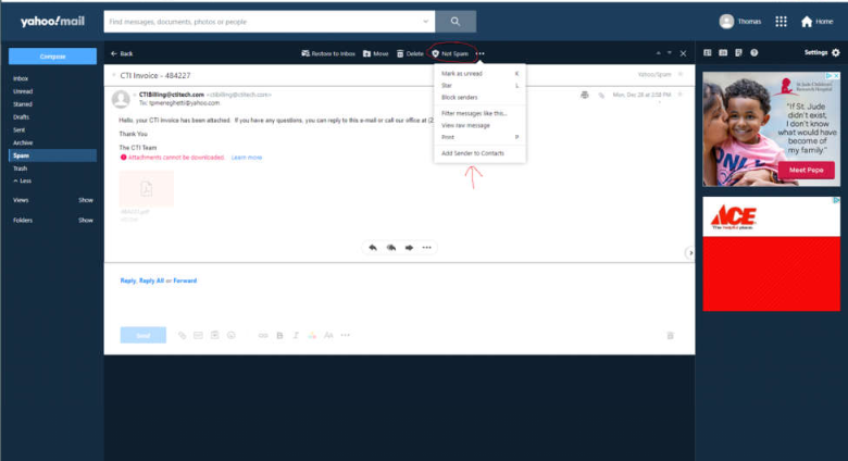 Steps for Ensuring Receipt of Billing Emails – CTI Helpdesk